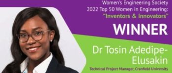 Cranfield University's Dr Tosin Adedipe, HyPER manager wins Top 50 ...